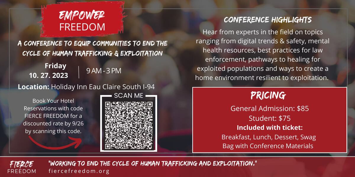 Fierce Freedom hosting “Empower Freedom Conference” on October 27th Fierce Freedom hosting “Empower Freedom Conference” on October 27th